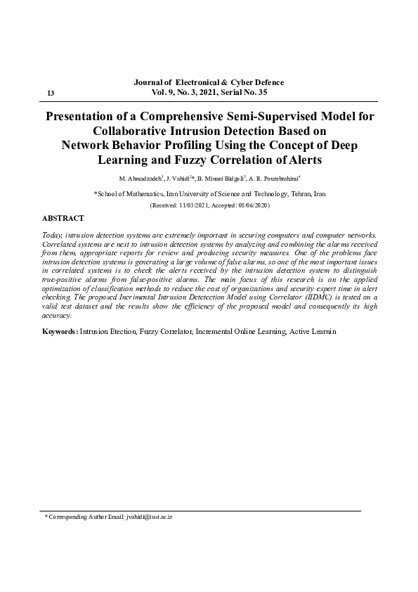 Pdf Presentation Of A Comprehensive Semi Supervised Model For