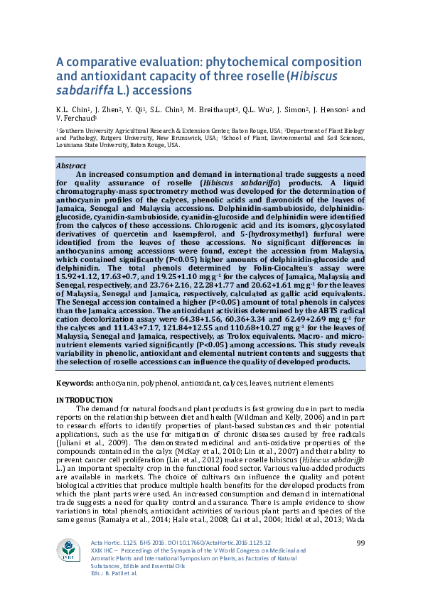 (PDF) A comparative evaluation: phytochemical composition and ...