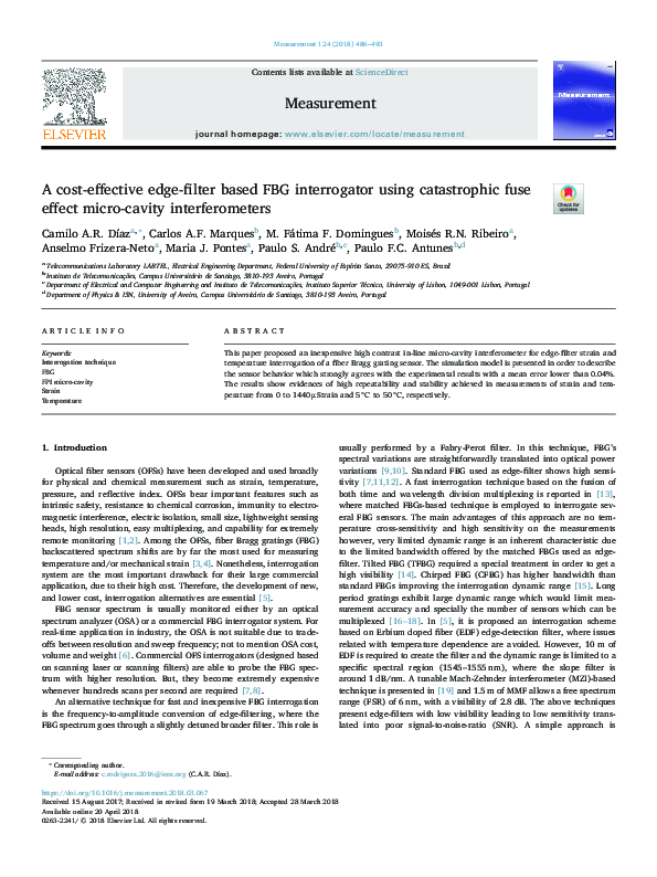 (PDF) A cost-effective edge-filter based FBG interrogator using ...
