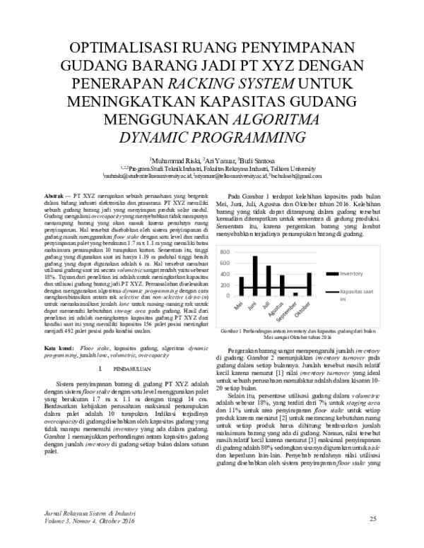 (PDF) Optimalisasi Ruang Penyimpanan Gudang Barang Jadi PT. XYZ Dengan ...