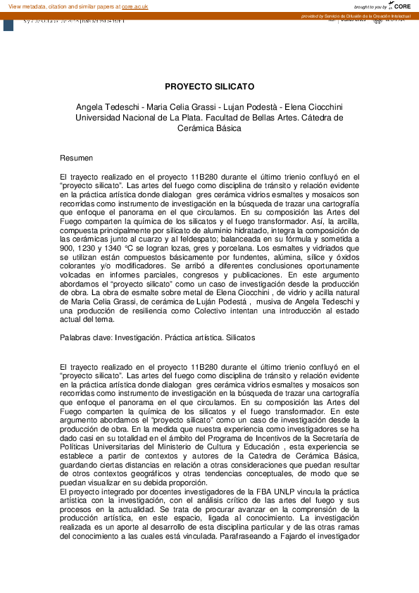 (PDF) Proyecto Silicato