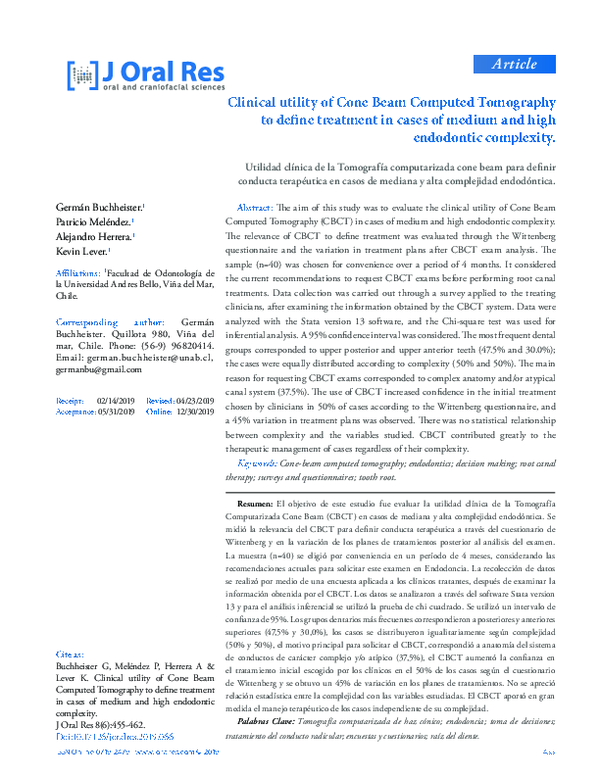 (PDF) Clinical utility of Cone Beam Computed Tomography to define ...
