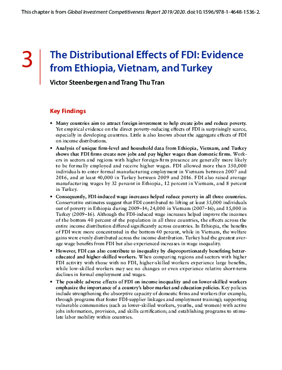(PDF) The Distributional Effects of FDI: Evidence from Ethiopia ...