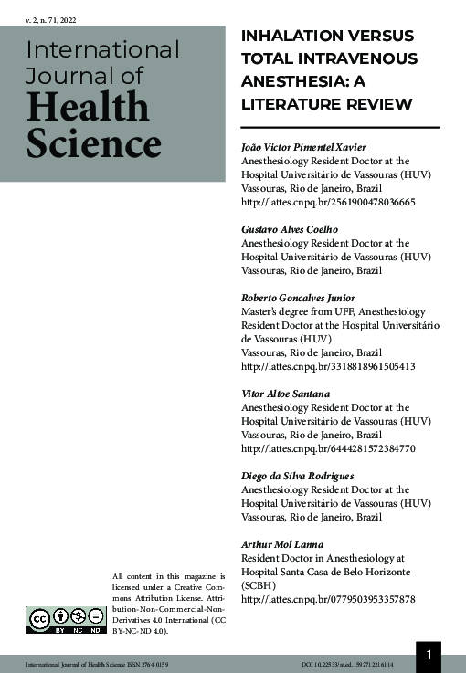 (PDF) INHALATION VERSUS TOTAL INTRAVENOUS ANESTHESIA: A LITERATURE REVIEW (Atena Editora)