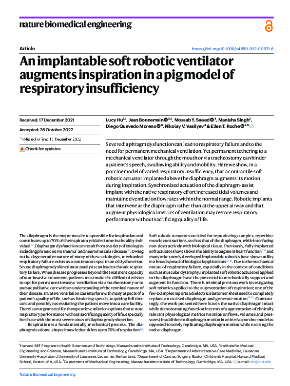 (PDF) An implantable soft robotic ventilator augments inspiration in a ...