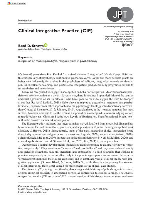 (PDF) Clinical Integrative Practice (CIP)