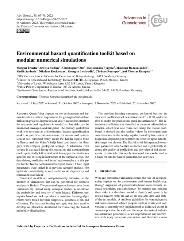 (PDF) Environmental hazard quantification toolkit based on modular ...