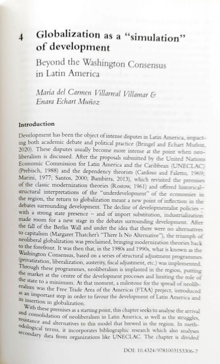 (PDF) Globalization as a “simulation” of development. Beyond the Washington Consensus in Latin ...
