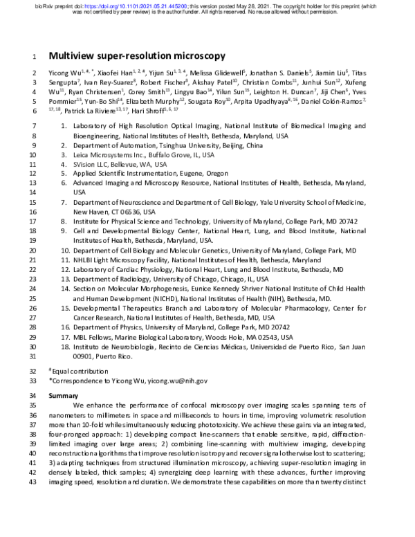 (PDF) Multiview super-resolution microscopy