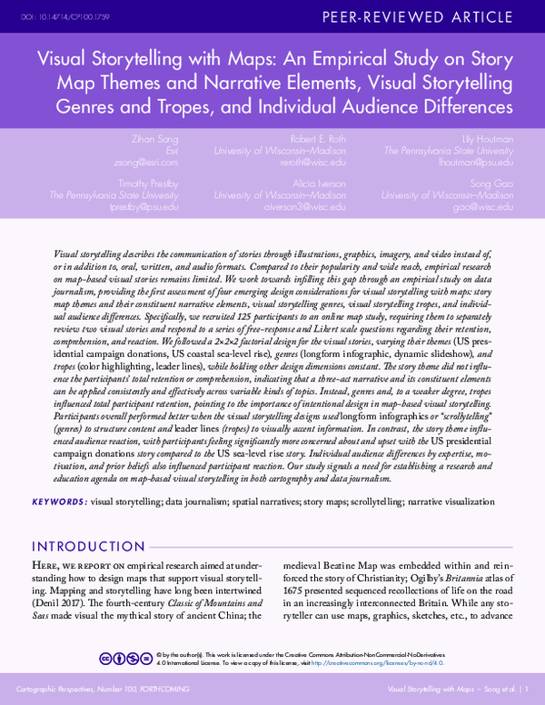 (PDF) Visual Storytelling with Maps