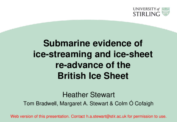 (PDF) Submarine evidence of ice-streaming and ice-sheet re-advance of ...