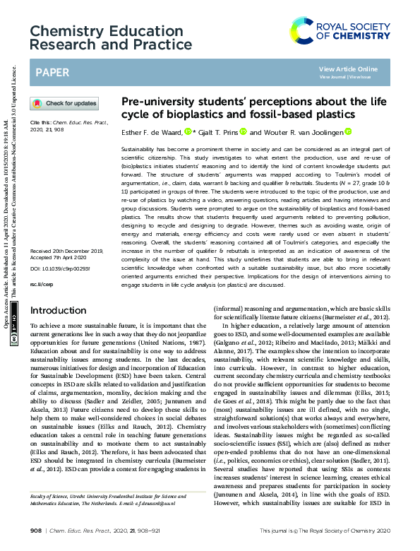 (PDF) Pre-university students’ perceptions about the life cycle of ...