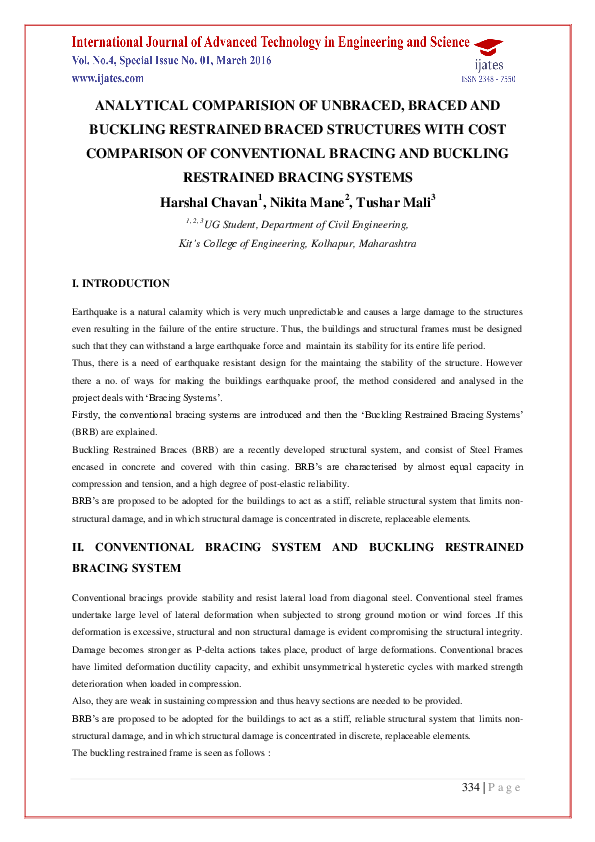 (PDF) Analytical Comparision of Unbraced, Braced and Buckling ...