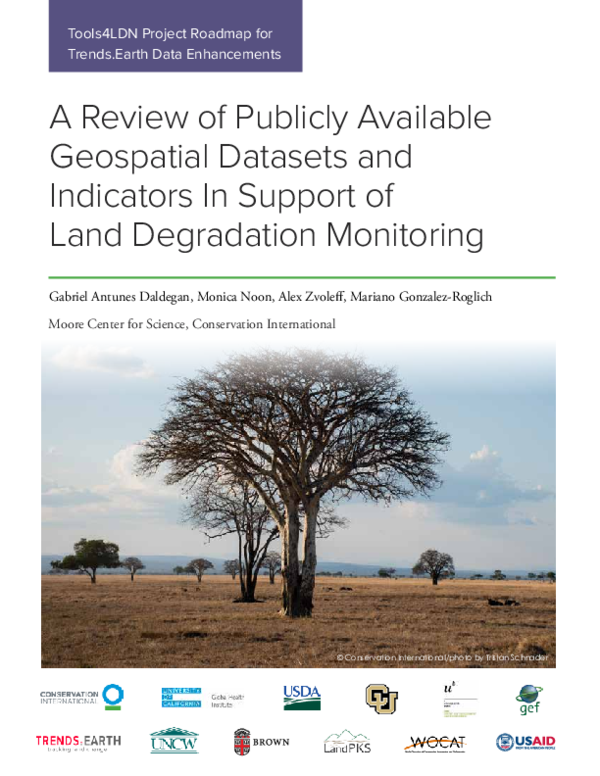 (PDF) Tools4LDN Project Roadmap for Trends.Earth Data Enhancements - A ...