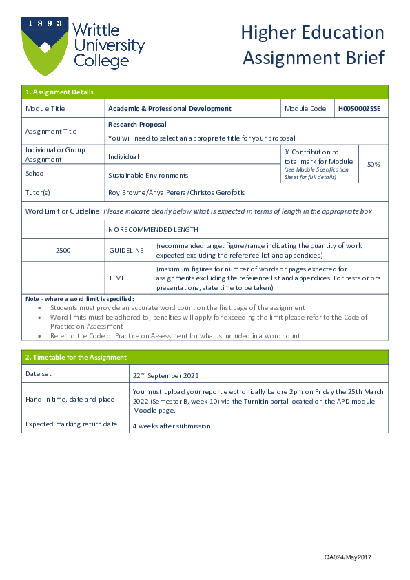 (PDF) Assignment Brief APD