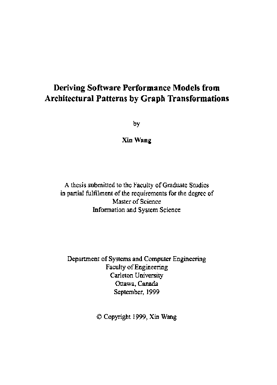 (PDF) Deriving Software Performance Models from Architectural Patterns ...