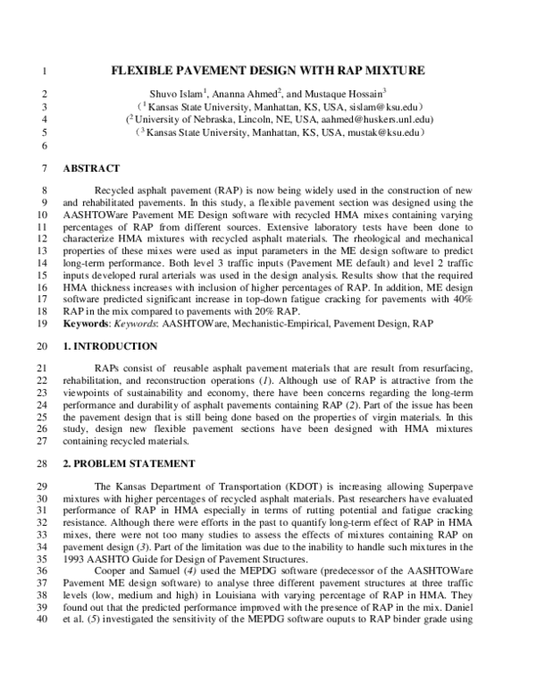 (PDF) Flexible Pavement Design with Rap Mixture