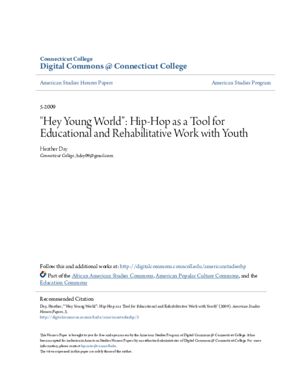 (PDF) Hey Young World : Hip-Hop as a Tool for Educational and ...