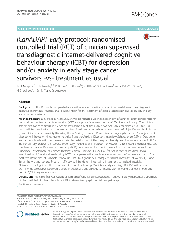 (PDF) iCanADAPT Early protocol: randomised controlled trial (RCT) of ...