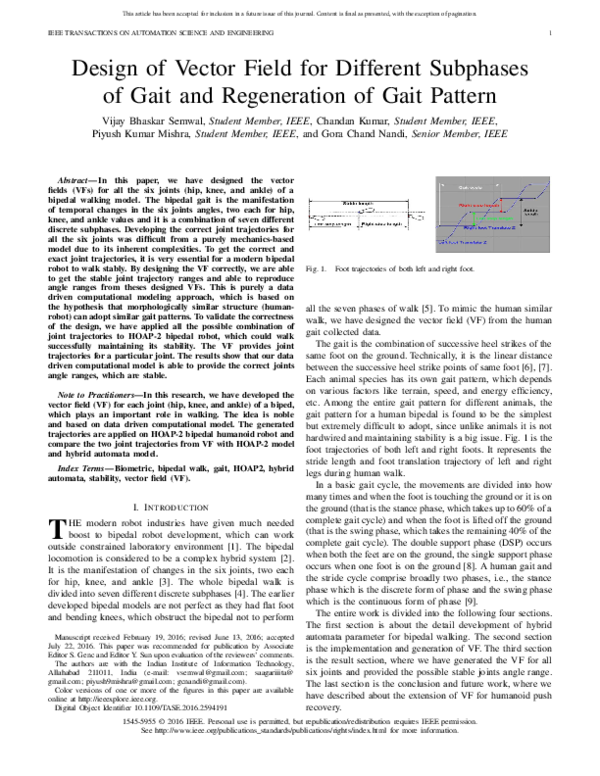 (PDF) Design of Vector Field for Different Subphases of Gait and ...