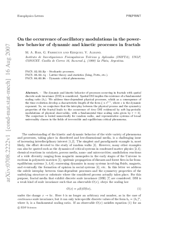 (PDF) Europhysics Letters