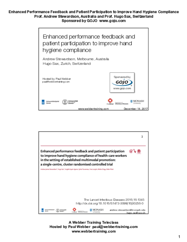 (PDF) Enhanced performance feedback and patient participation to ...