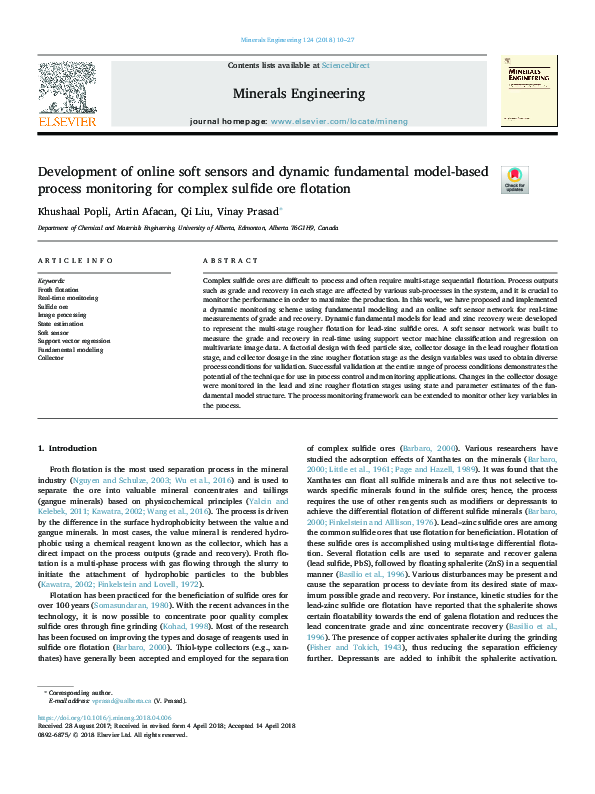 (PDF) Development of online soft sensors and dynamic fundamental model-based process monitoring ...