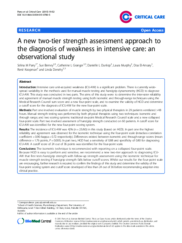 (PDF) A new two-tier strength assessment approach to the diagnosis of ...