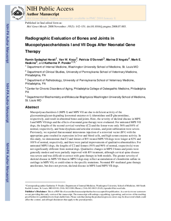 (PDF) Radiographic evaluation of bones and joints in ...