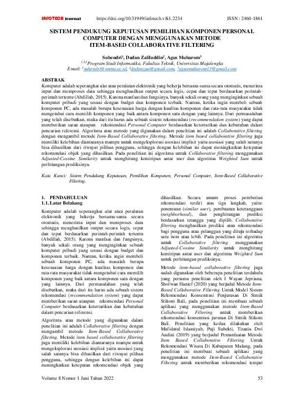(PDF) Sistem Pendukung Keputusan Pemilihan Komponen Personal Computer ...