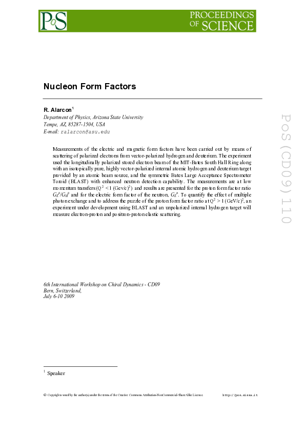 (PDF) Nucleon form factors