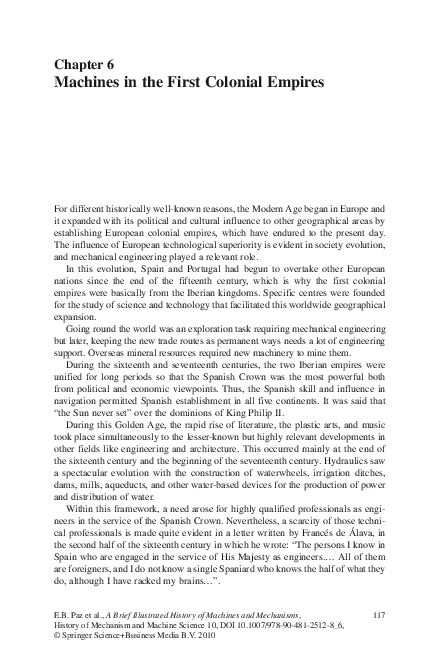 (PDF) Machines in the First Colonial Empires