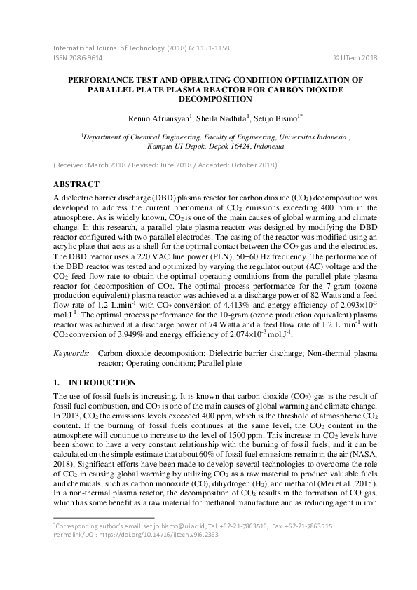(PDF) Performance Test and Operating Condition Optimization of Parallel ...