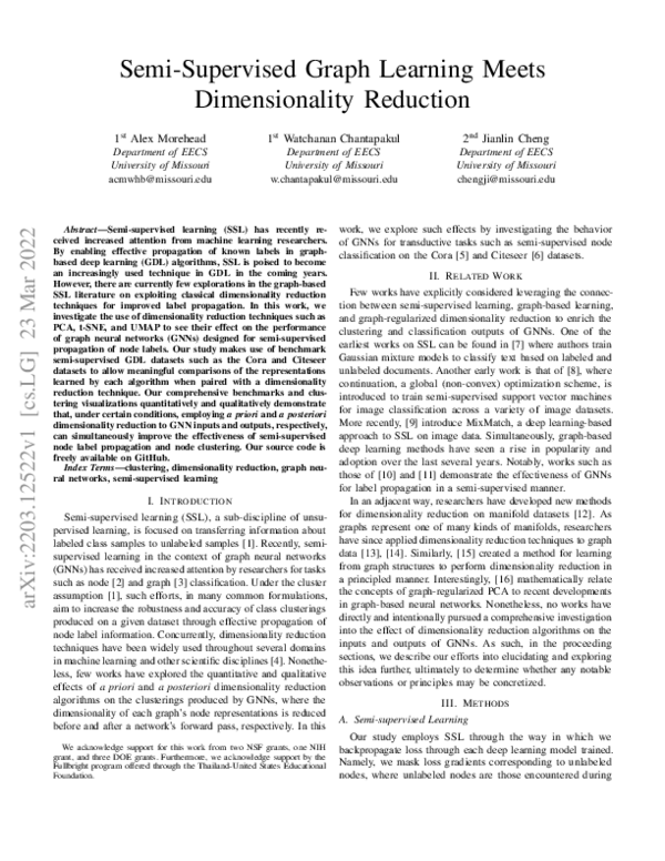 (PDF) Semi-Supervised Graph Learning Meets Dimensionality Reduction