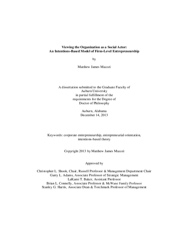 (PDF) Viewing the organization as a social actor: An intentions-based ...