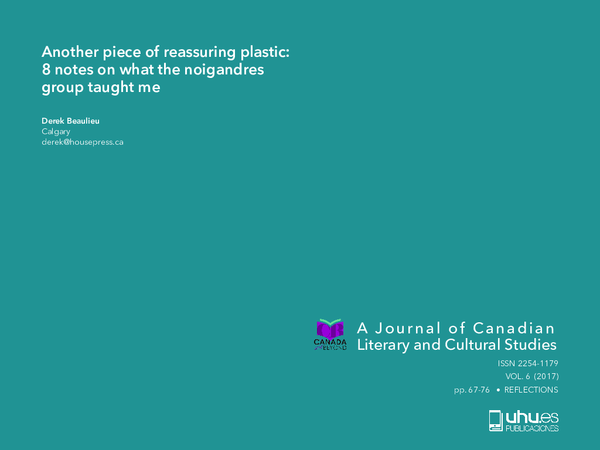 (PDF) Another piece of reassuring plastic: 8 notes on what the ...