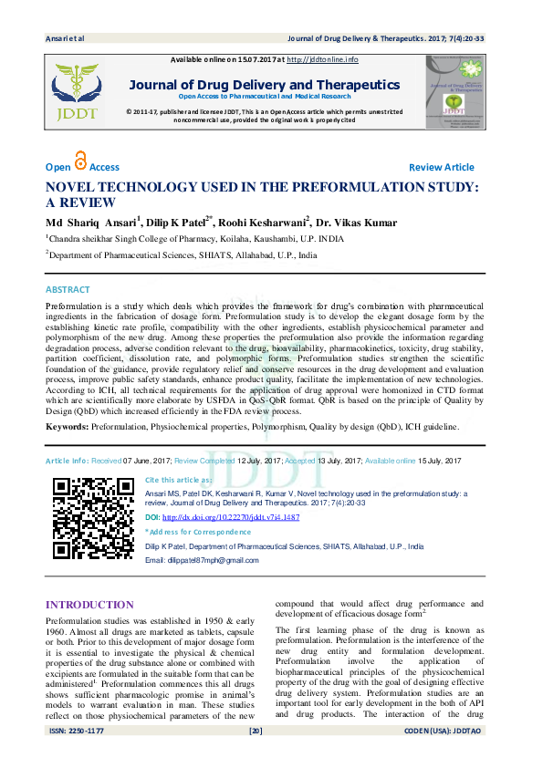 (PDF) ANALYTICAL TECHNIQUE USED FOR CHARACTERIZATION OF SOLID : Method ...