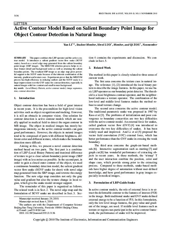 Pdf Salient Boundary Point Guided Active Contour For Contour Detection
