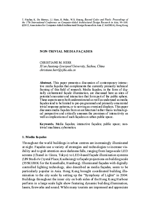(PDF) Non-trivial interactive facades