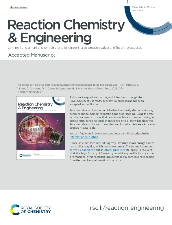 (PDF) Continuous synthesis of block copolymer nanoparticles via telescoped RAFT solution and ...