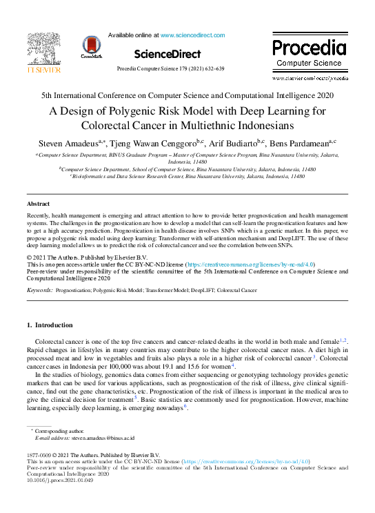 (PDF) A Design of Polygenic Risk Model with Deep Learning for ...