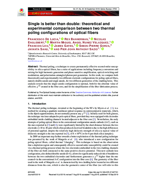 (PDF) Single is better than double: theoretical and experimental ...