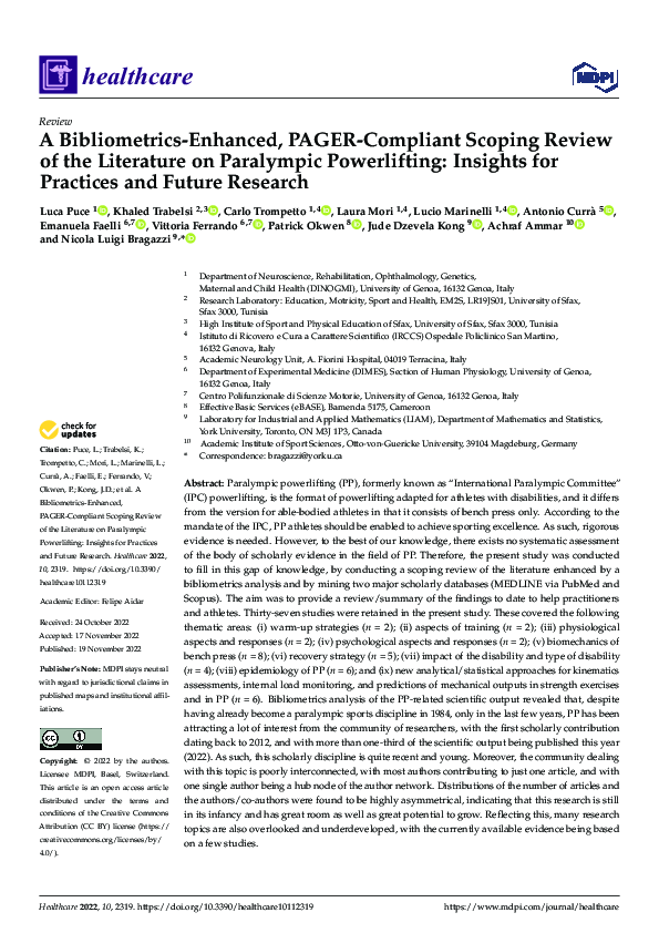 (PDF) A Bibliometrics-Enhanced, PAGER-Compliant Scoping Review of the ...