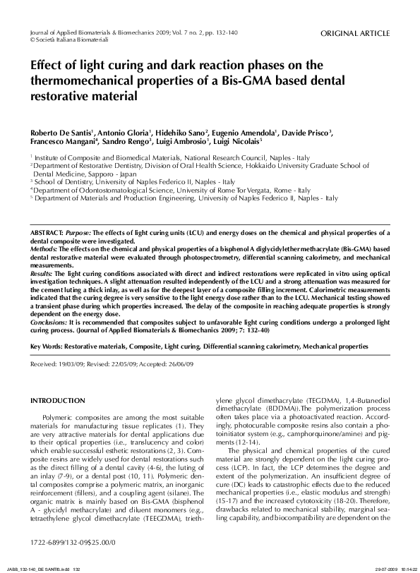 (PDF) Effect of Light Curing and Dark Reaction Phases on the ...