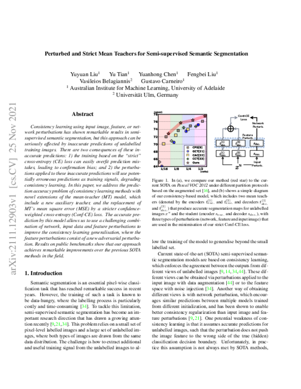 (PDF) Perturbed and Strict Mean Teachers for Semi-supervised Semantic ...