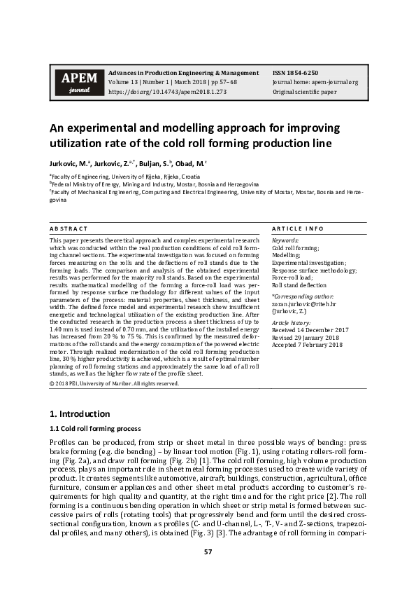 (PDF) An experimental and modelling approach for improving utilization rate of the cold roll ...