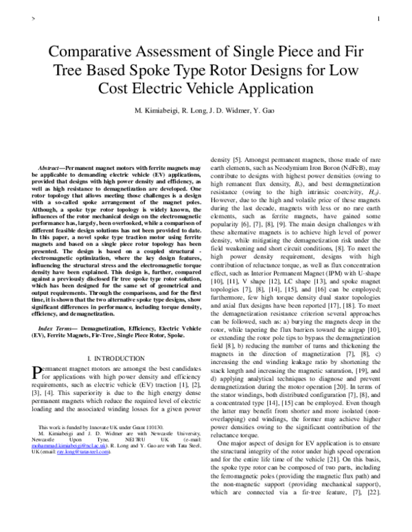 (PDF) Comparative Assessment of Single Piece and Fir-Tree-Based Spoke ...