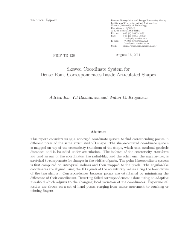 (PDF) Skewed Coordinate System for Dense Point Correspondences Inside ...