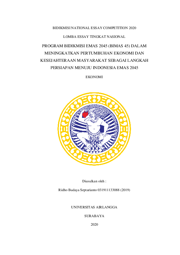 (PDF) PROGRAM BIDIKMISI EMAS 2045 (BIMAS 45) DALAM MENINGKATKAN ...