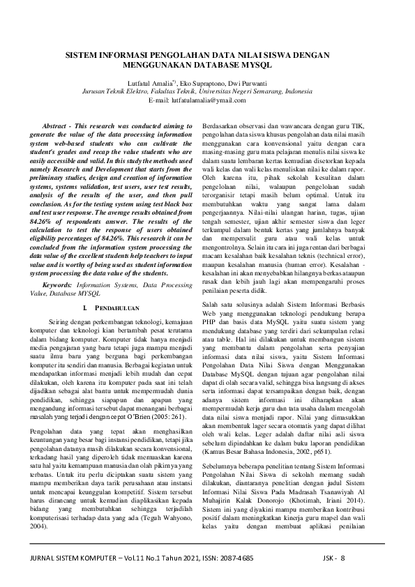 (PDF) Sistem Informasi Pengolahan Data Nilai Siswa Dengan Menggunakan ...